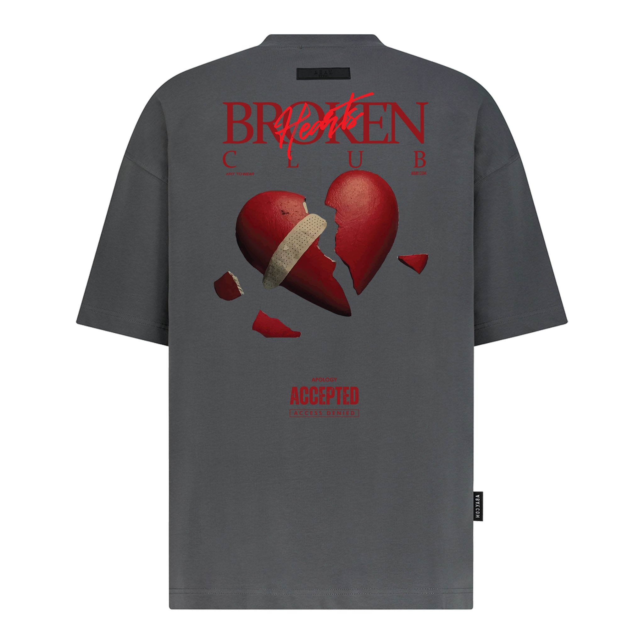 Qalb - Arabic Heart Emblem - Digital Print Design - Oversized T-Shirt ...